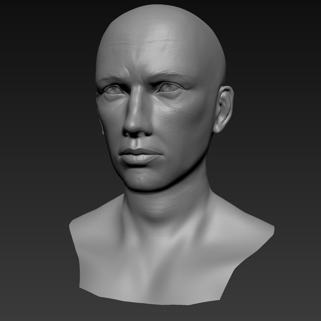 realistic head 3d model
