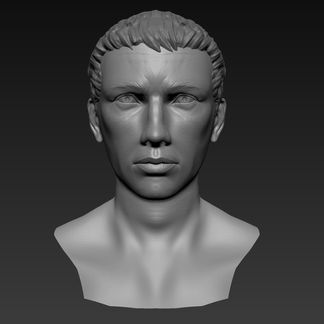 realistic head 3d model