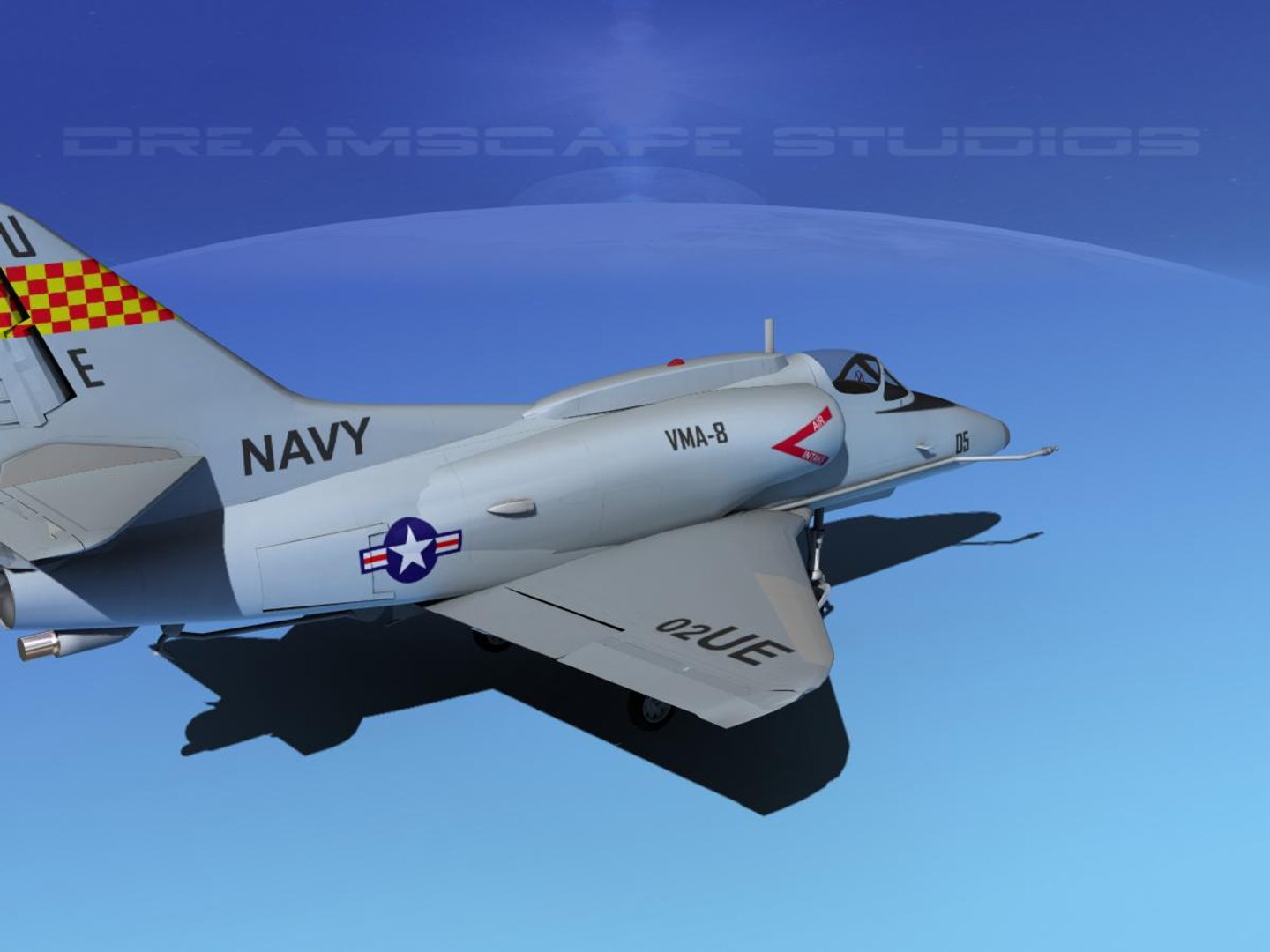 Skyhawk Douglas A-4 A-4g 3d Model