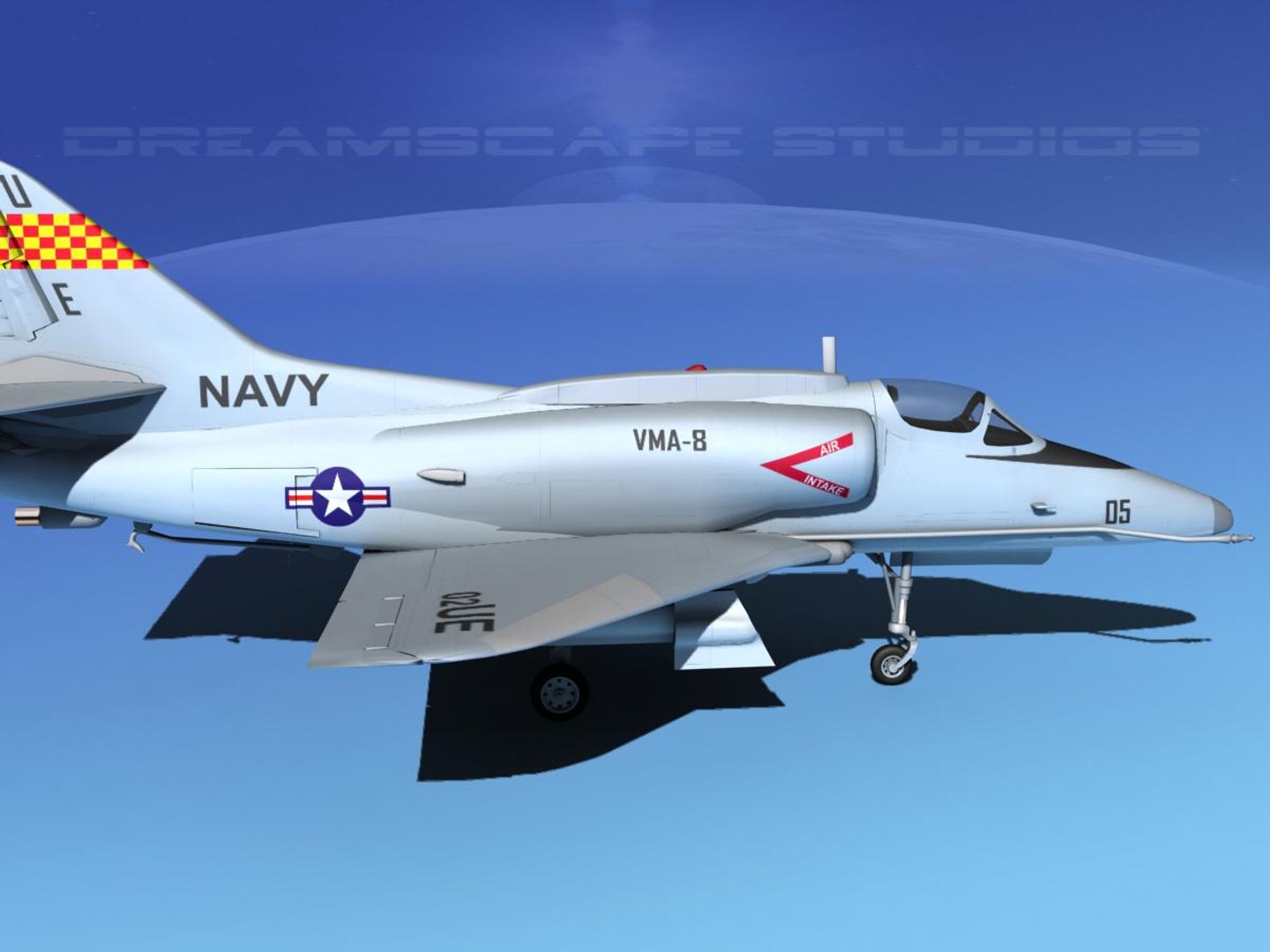 Skyhawk Douglas A-4 A-4g 3d Model