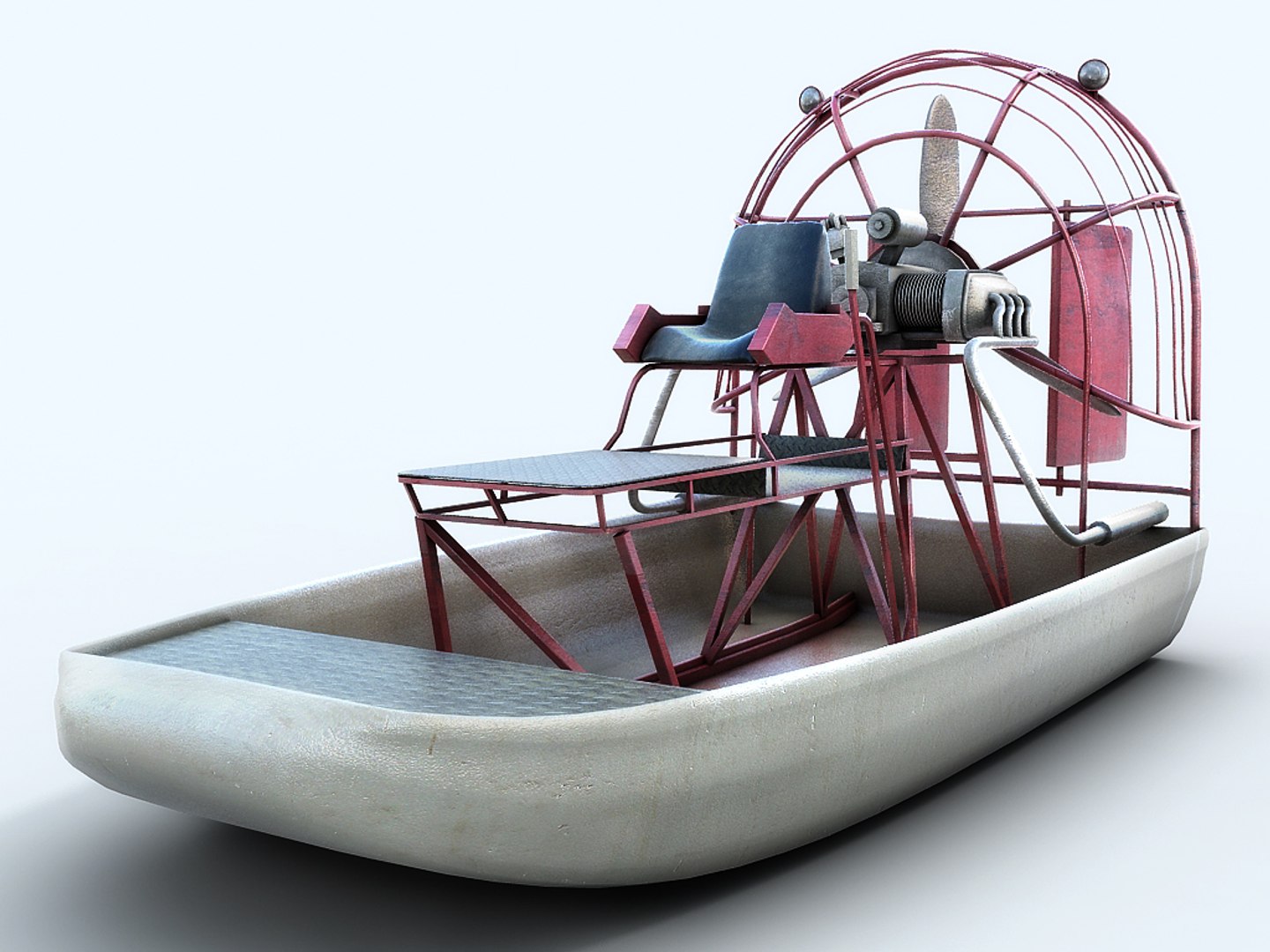 Swamp Airboat 3d Model