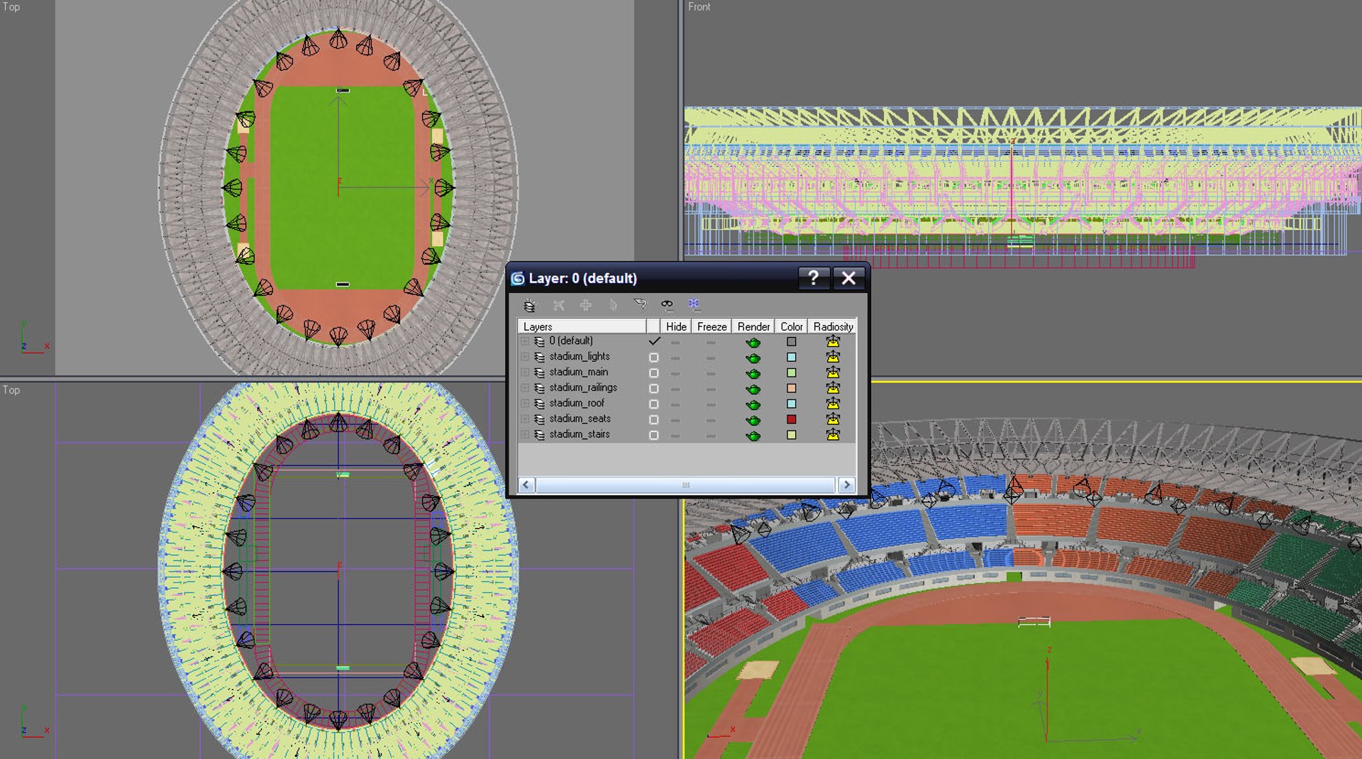 3d Model Ernst Happel Stadium