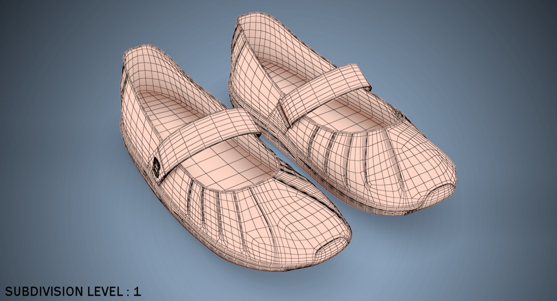 3d model of woman red shoes