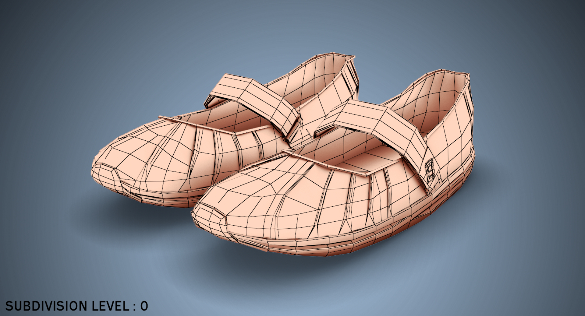 3d model of woman red shoes