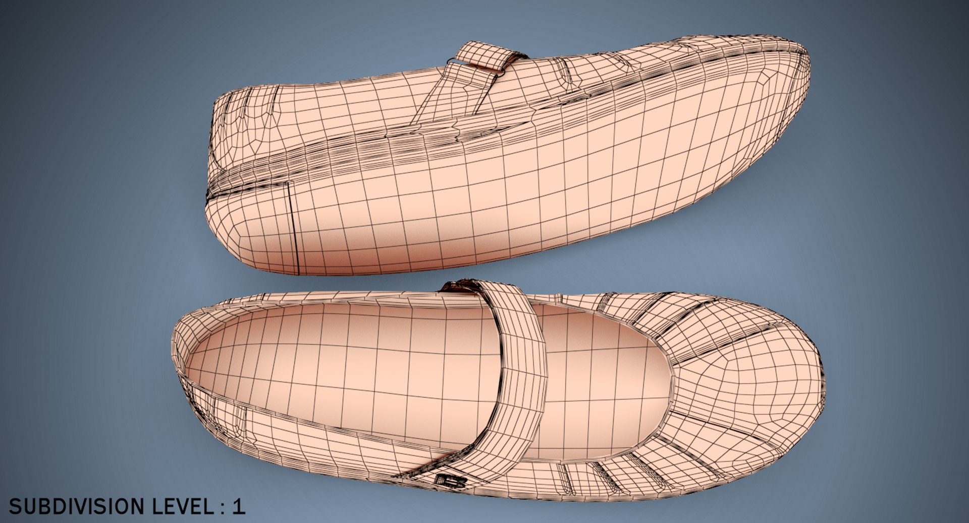 3d model of woman red shoes