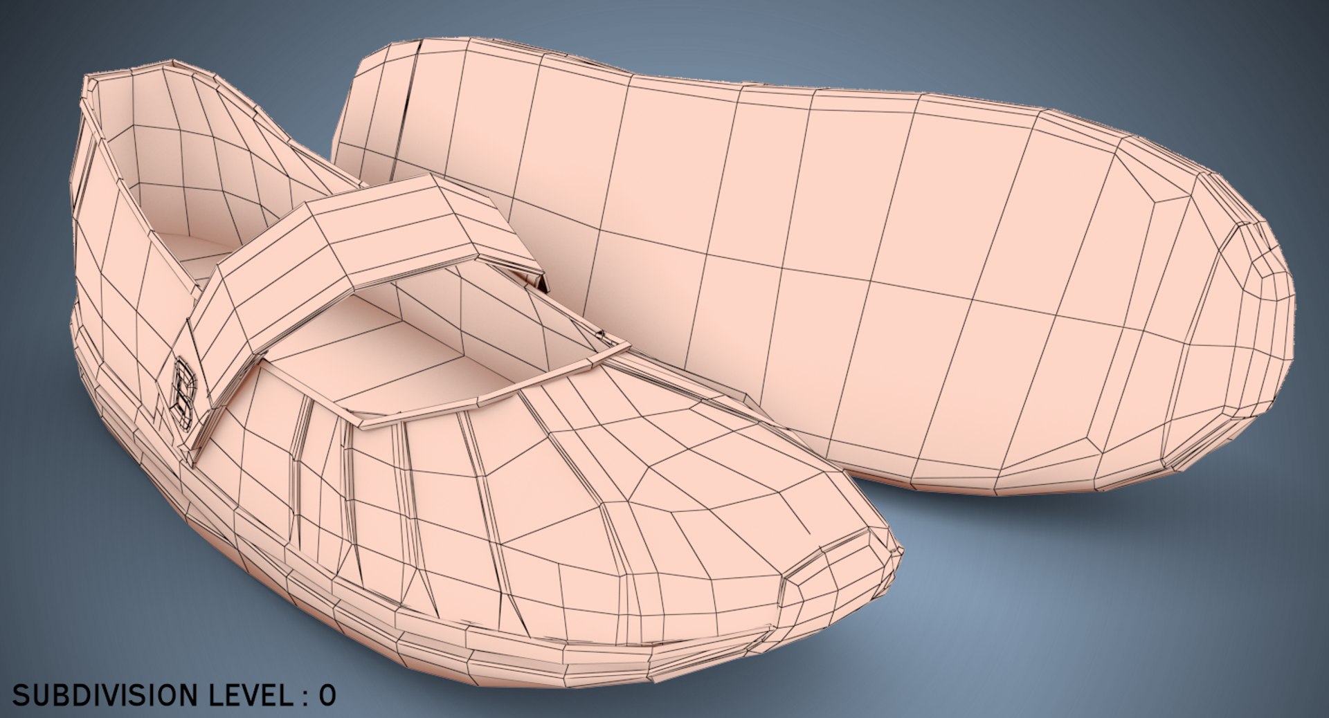 3d model of woman red shoes