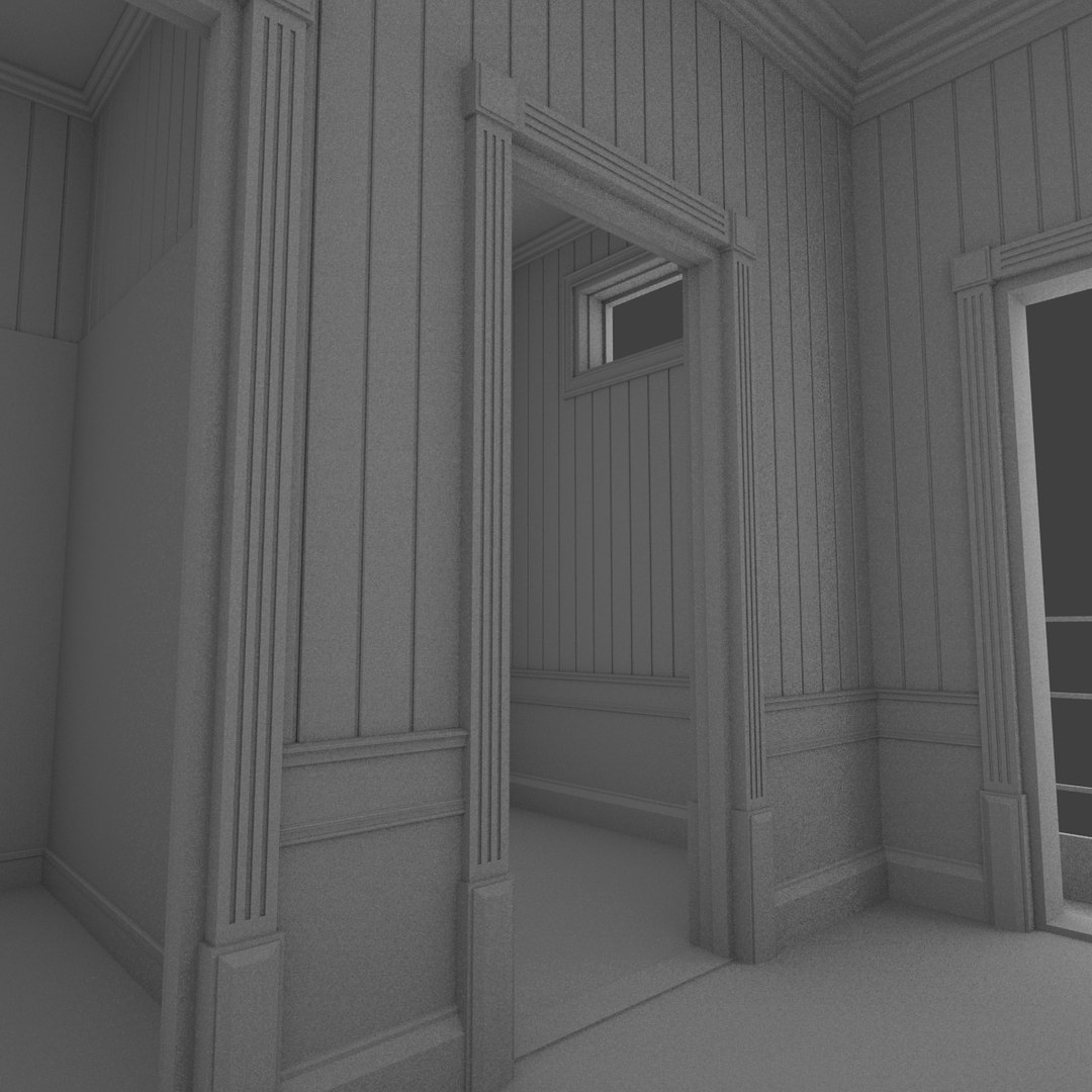 railroad tower interior 3d model