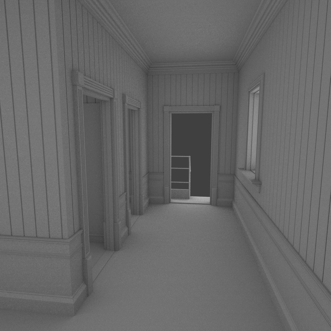 railroad tower interior 3d model