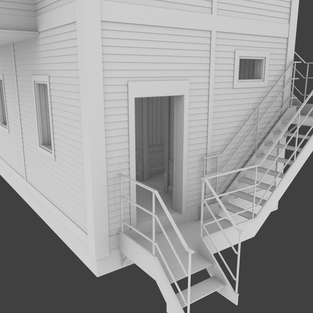 railroad tower interior 3d model