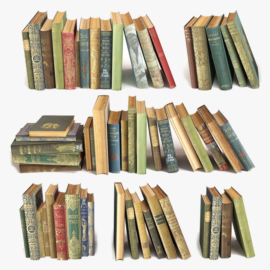 Book Set Model - TurboSquid 1340430