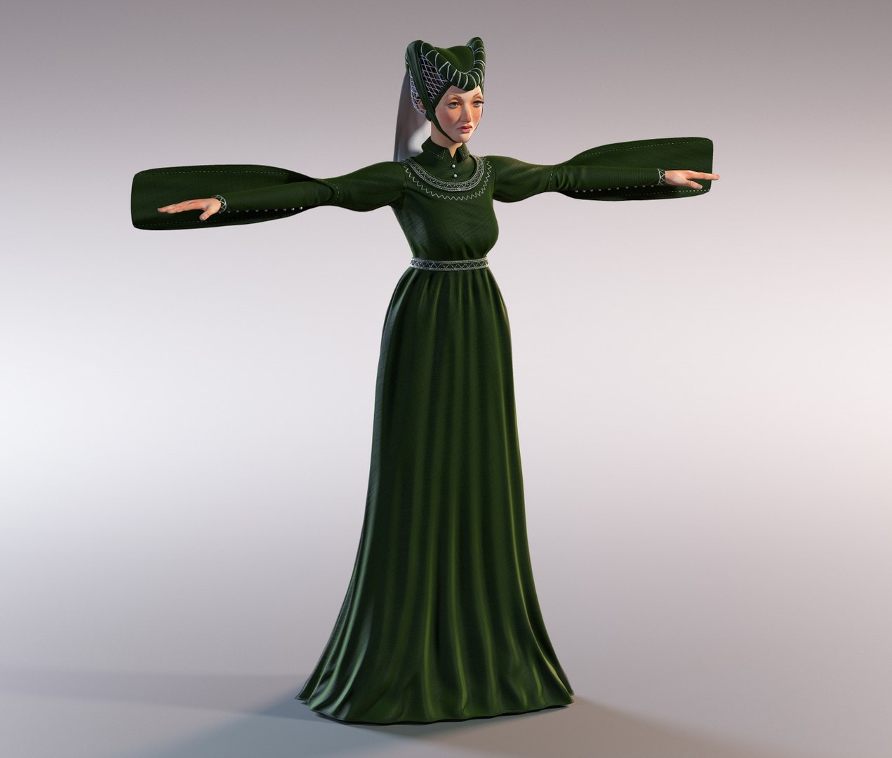 Medieval Lady Model - TurboSquid 1395673