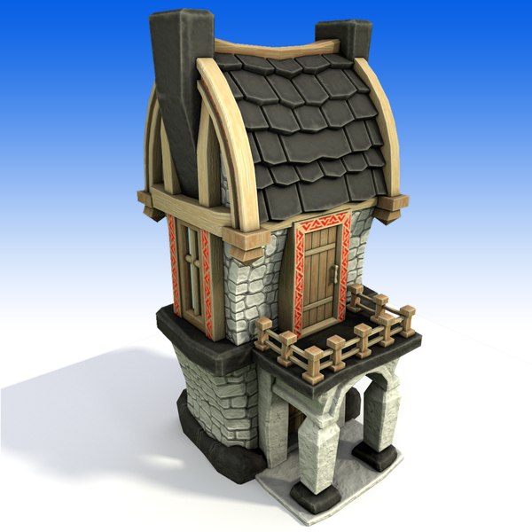 Cartoon house 3D model - TurboSquid 1431517