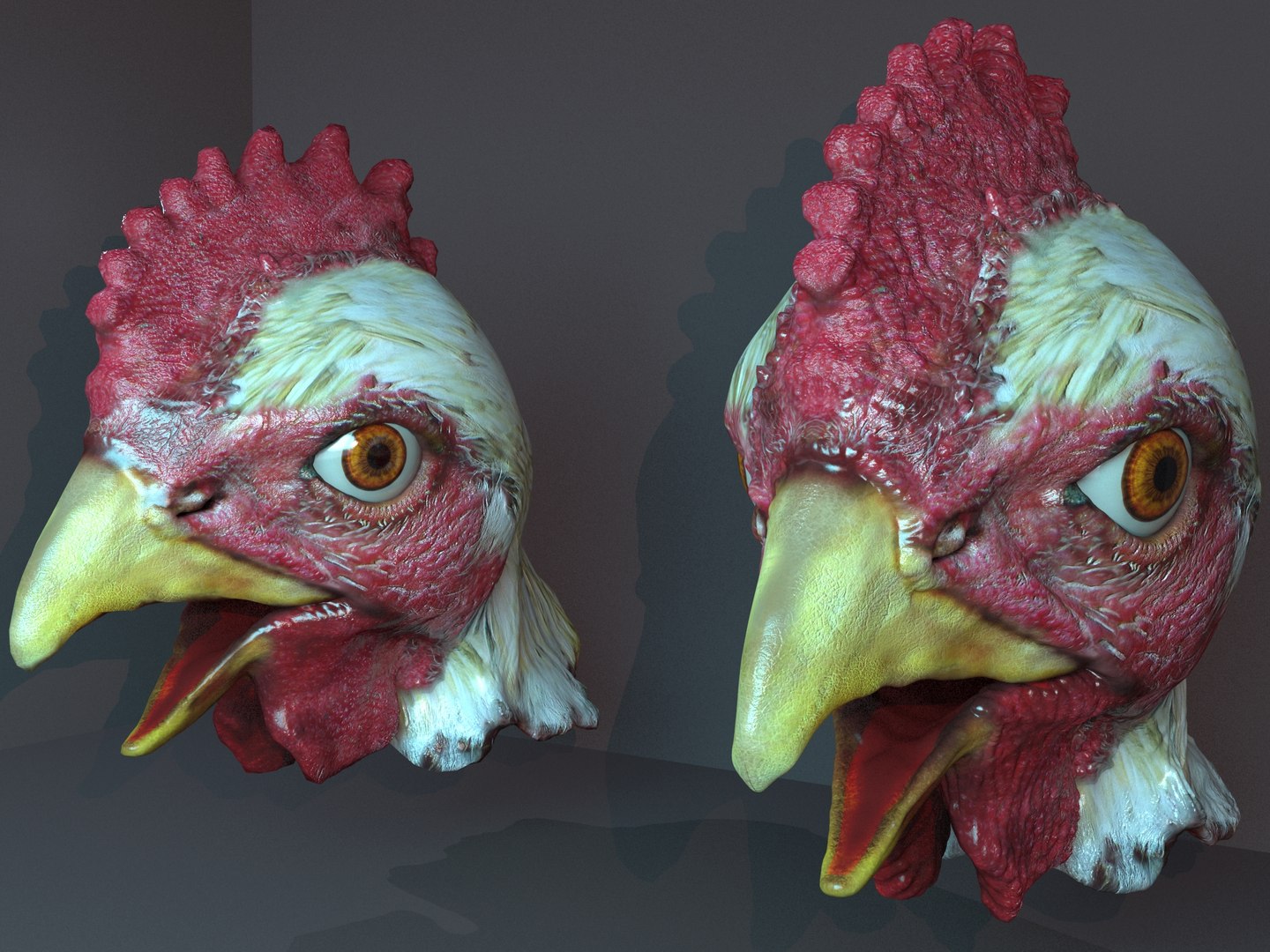 Head Chicken 3D Model - TurboSquid 1611346