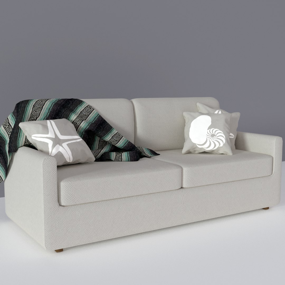 Small Couch Beach Obj