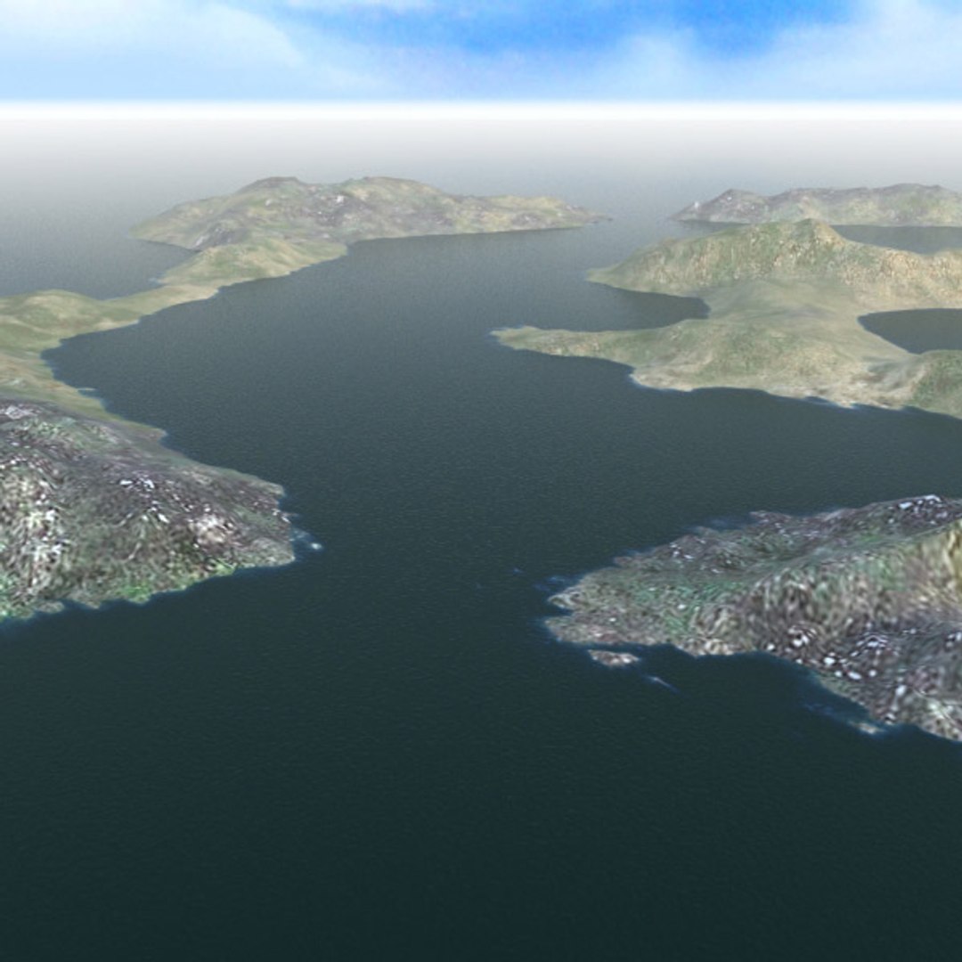 3d Ocean Islands Landscape Terrains