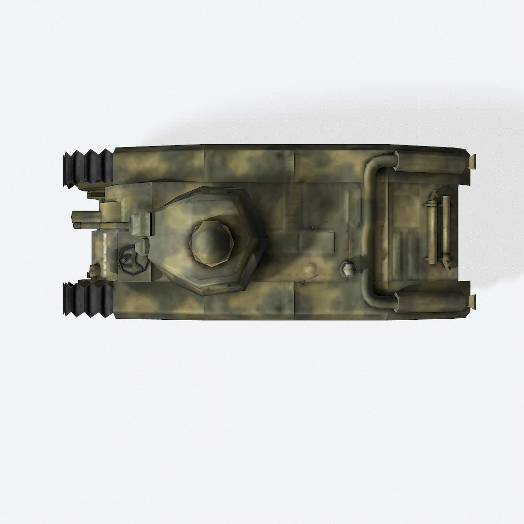 3d Char B1 Heavy Tank Model