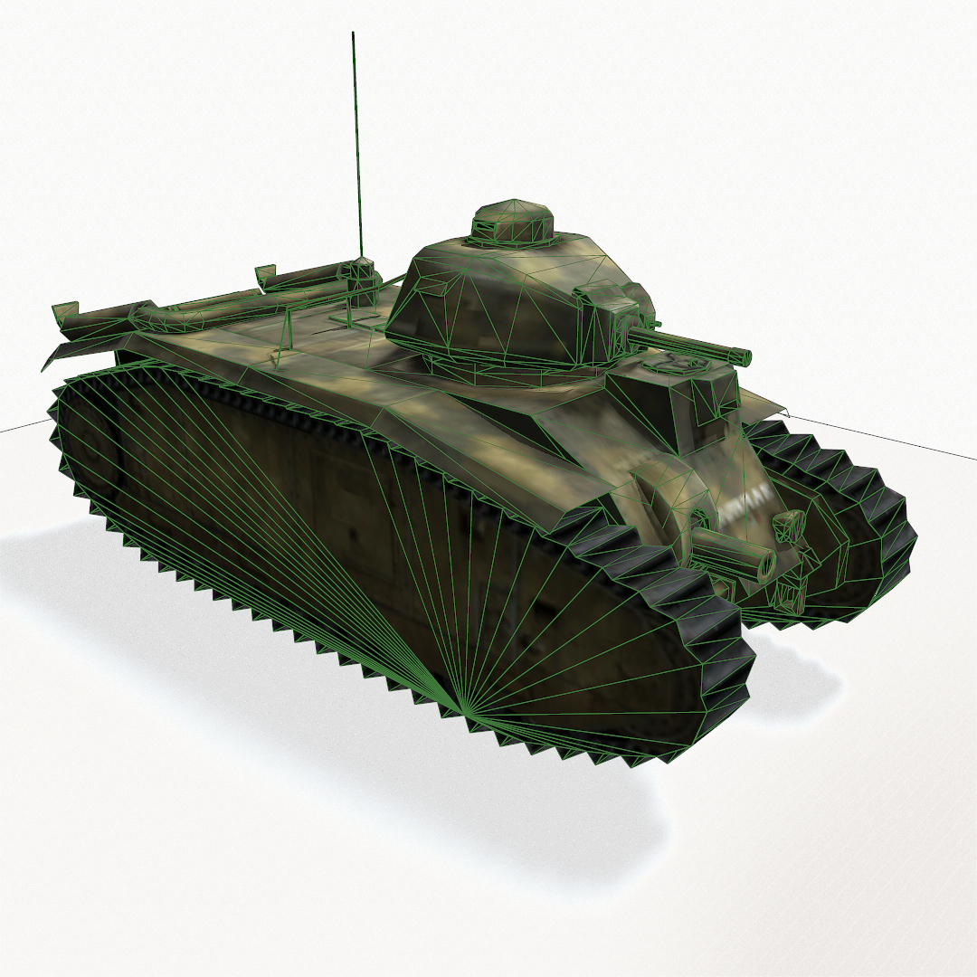 3d char b1 heavy tank model
