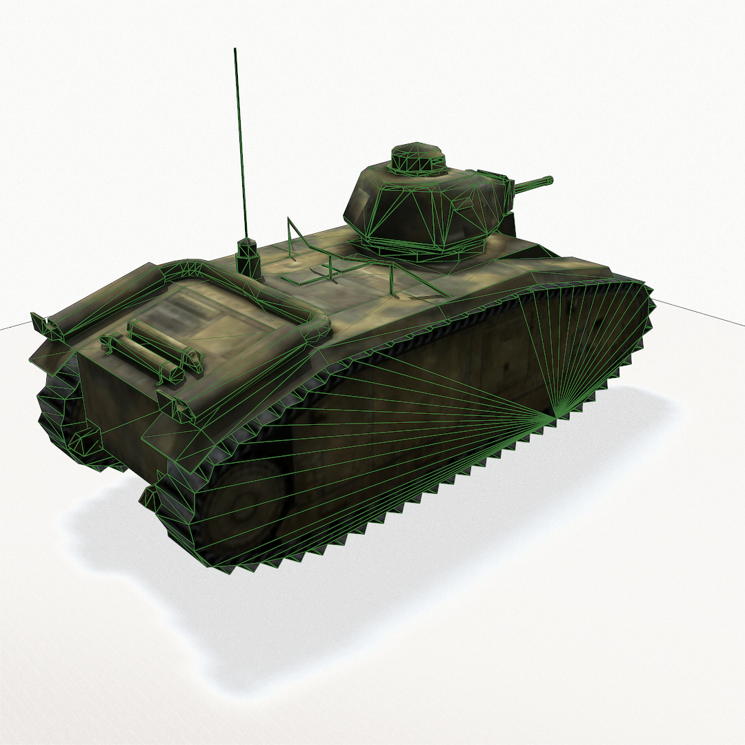 3d char b1 heavy tank model