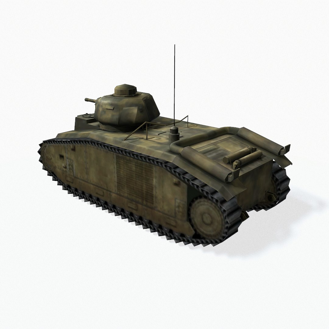 3d Char B1 Heavy Tank Model