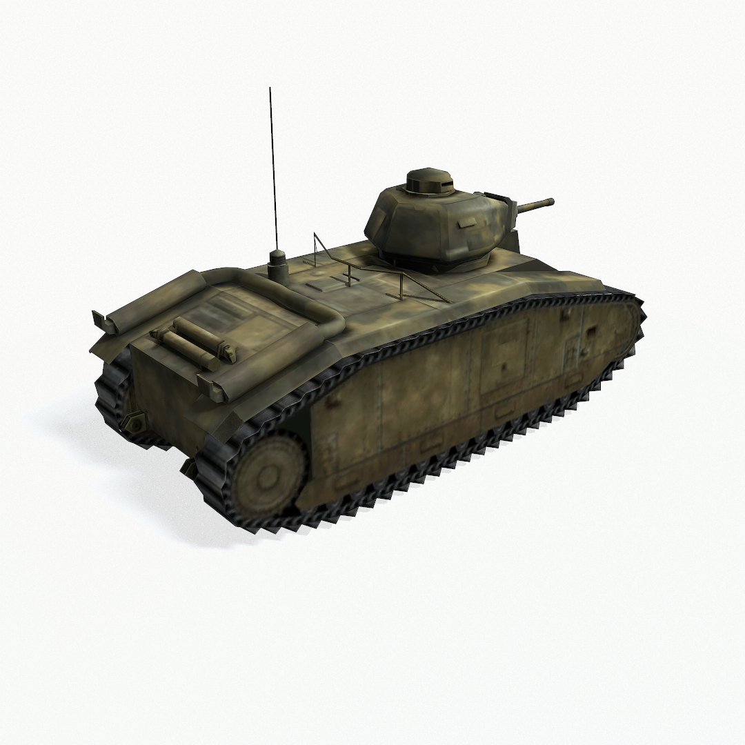 3d char b1 heavy tank model