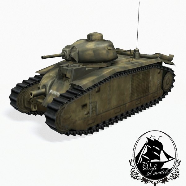 3d char b1 heavy tank model