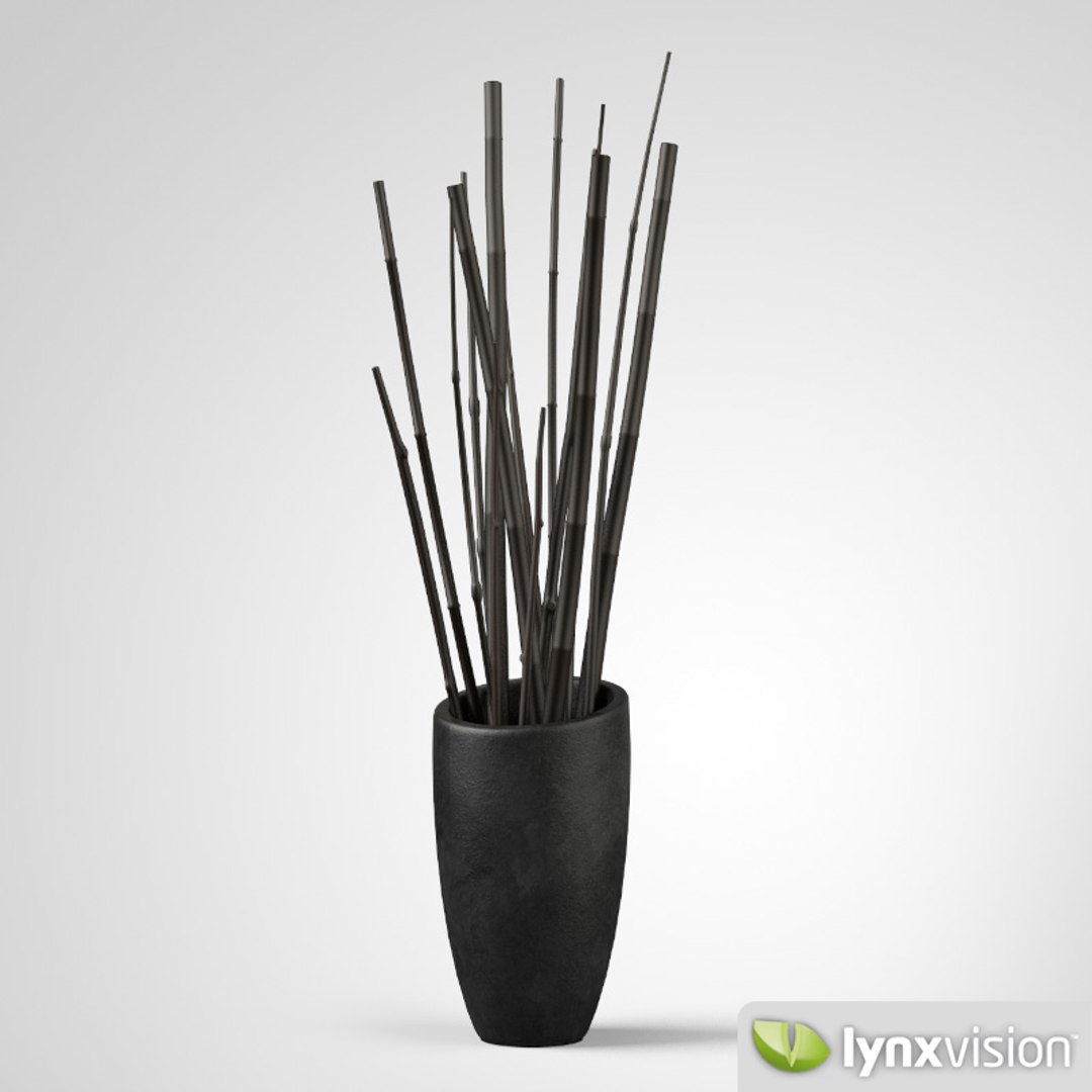 3dsmax Ceramic Vase Reeds