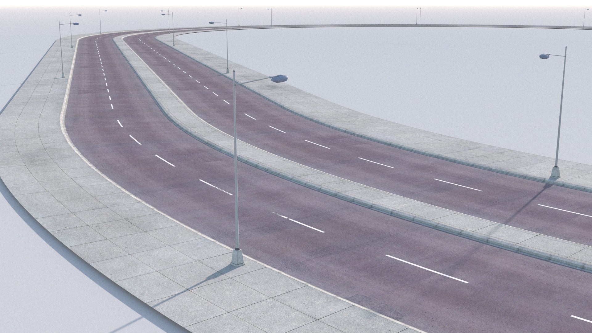 City Street 09 PBR Roundabout 3D Model - TurboSquid 2326477