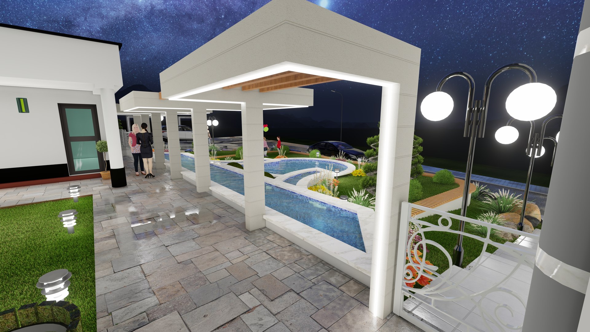 3D Outdoor Garden Model - TurboSquid 2082271