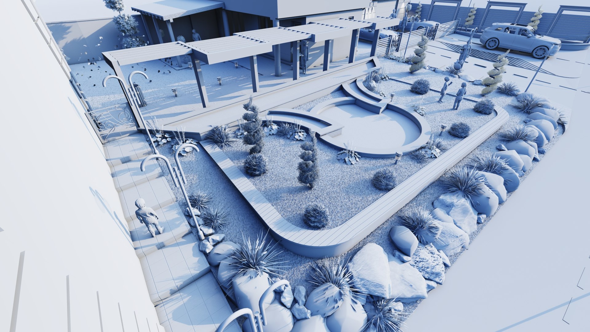 3D Outdoor Garden Model - TurboSquid 2082271