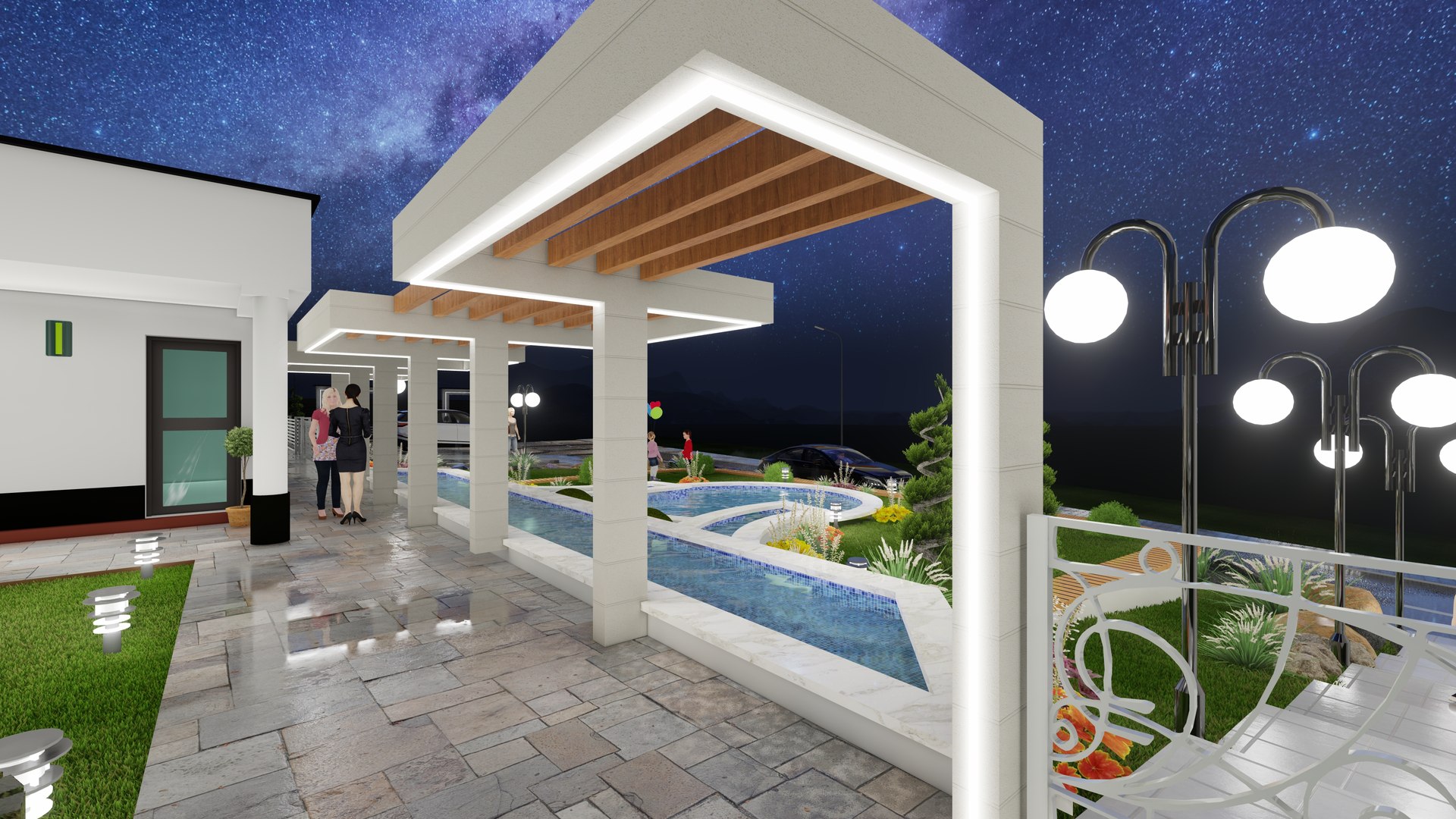 3D Outdoor Garden Model - TurboSquid 2082271