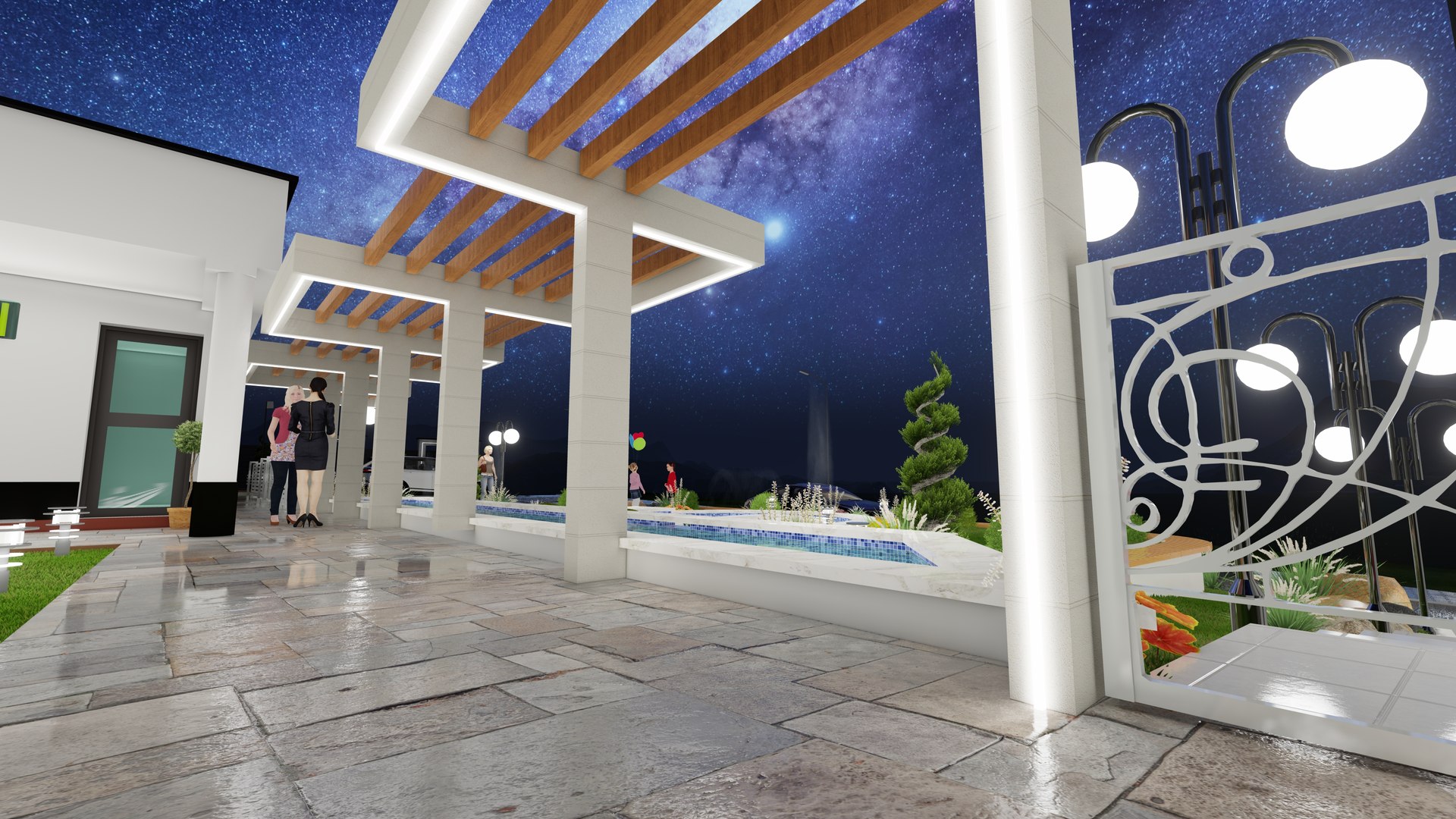 3D Outdoor Garden Model - TurboSquid 2082271