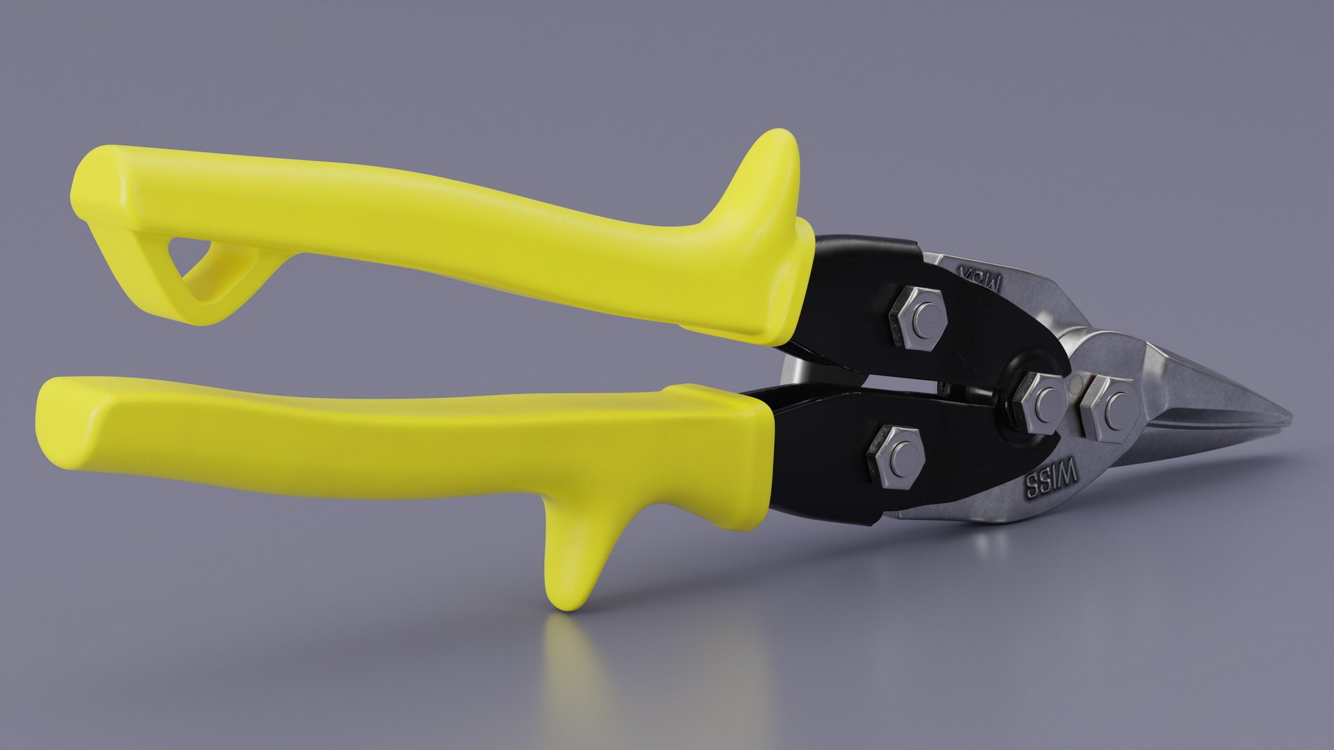 Metal Scissors Wiss Yellow 3D - TurboSquid 2236640