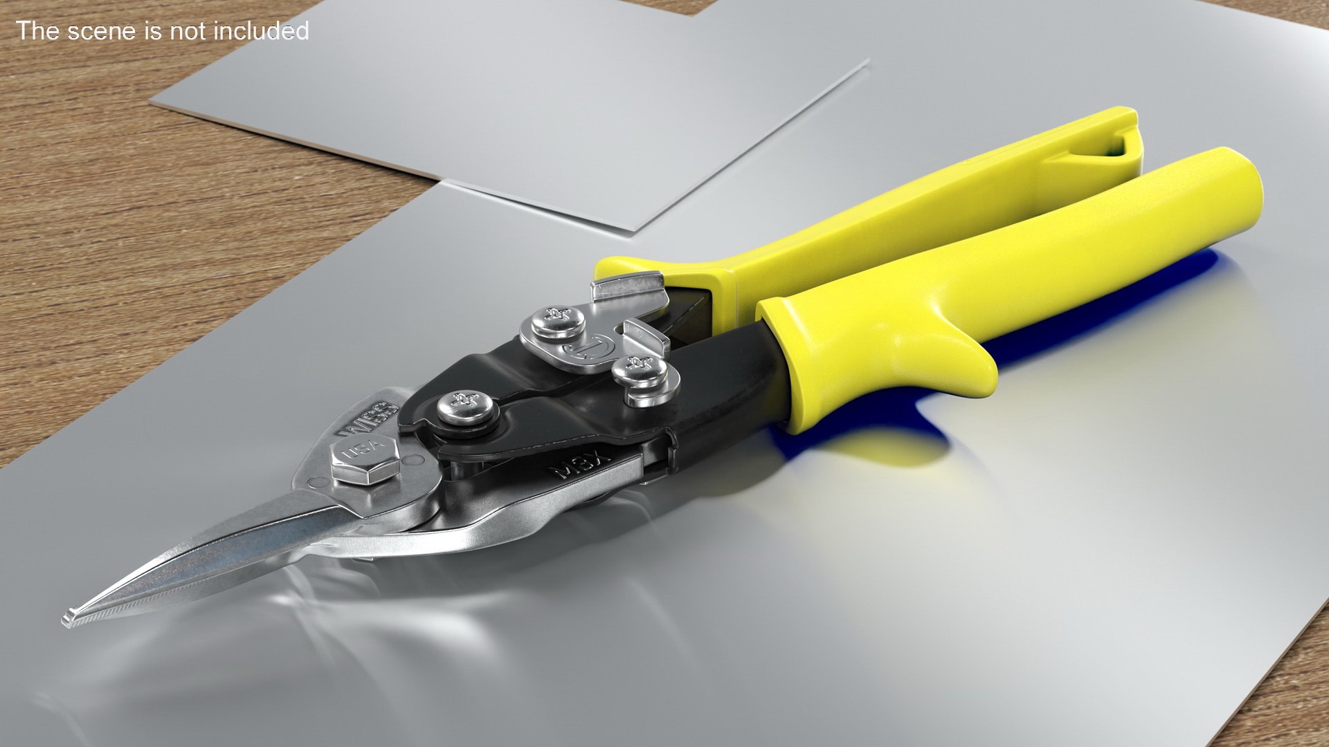 Metal Scissors Wiss Yellow 3D - TurboSquid 2236640