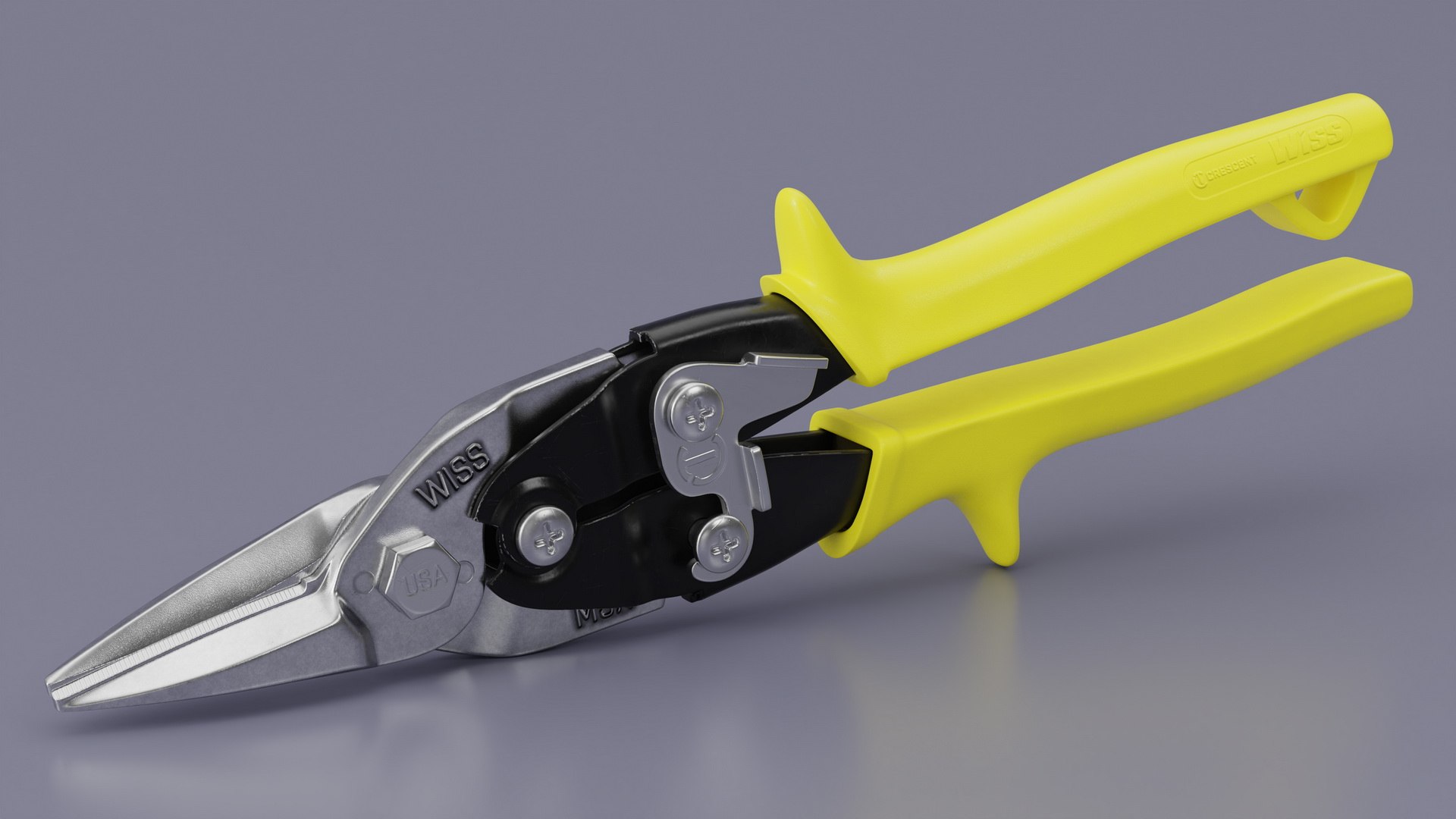 Metal Scissors Wiss Yellow 3D - TurboSquid 2236640