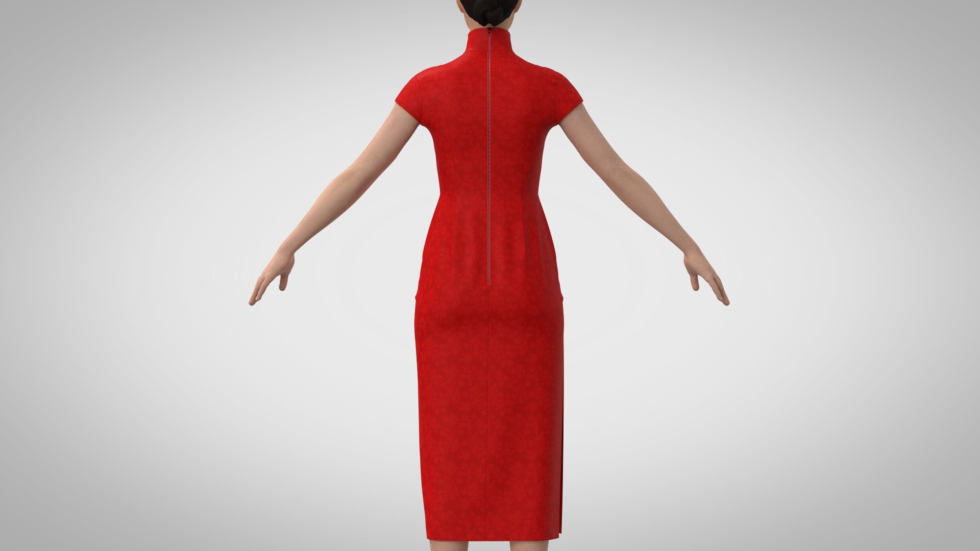 3D Model Cheongsam Qipao Dress - TurboSquid 1854094