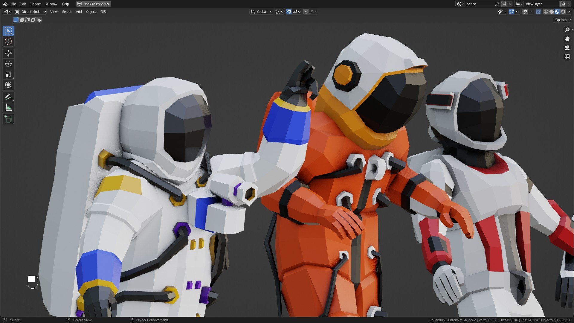 Astronauts Pack - Rigged And Animated 3D - TurboSquid 2086119