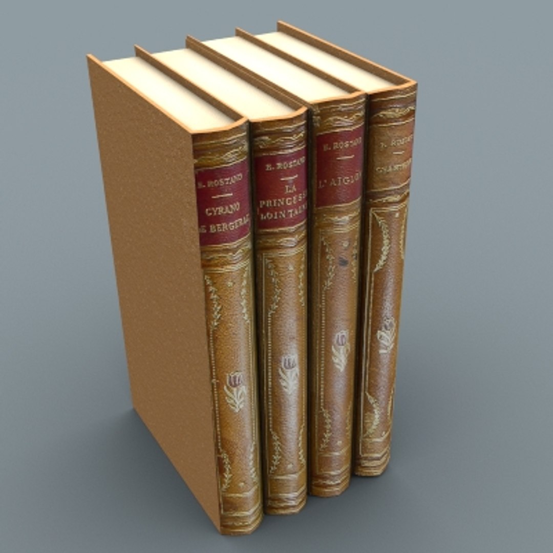 3d Set Books Model