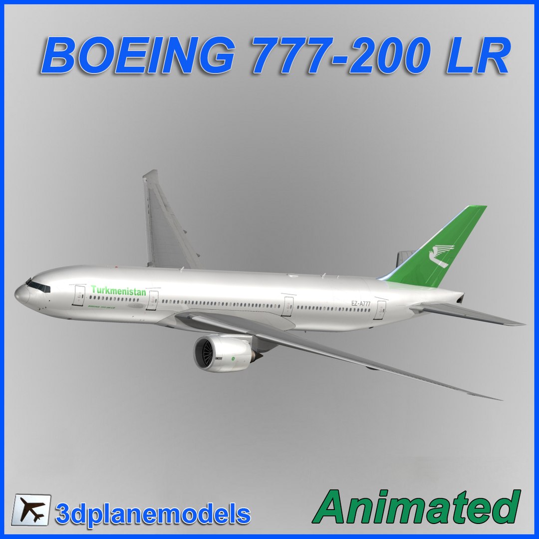 3d Boeing 777-200lr Model