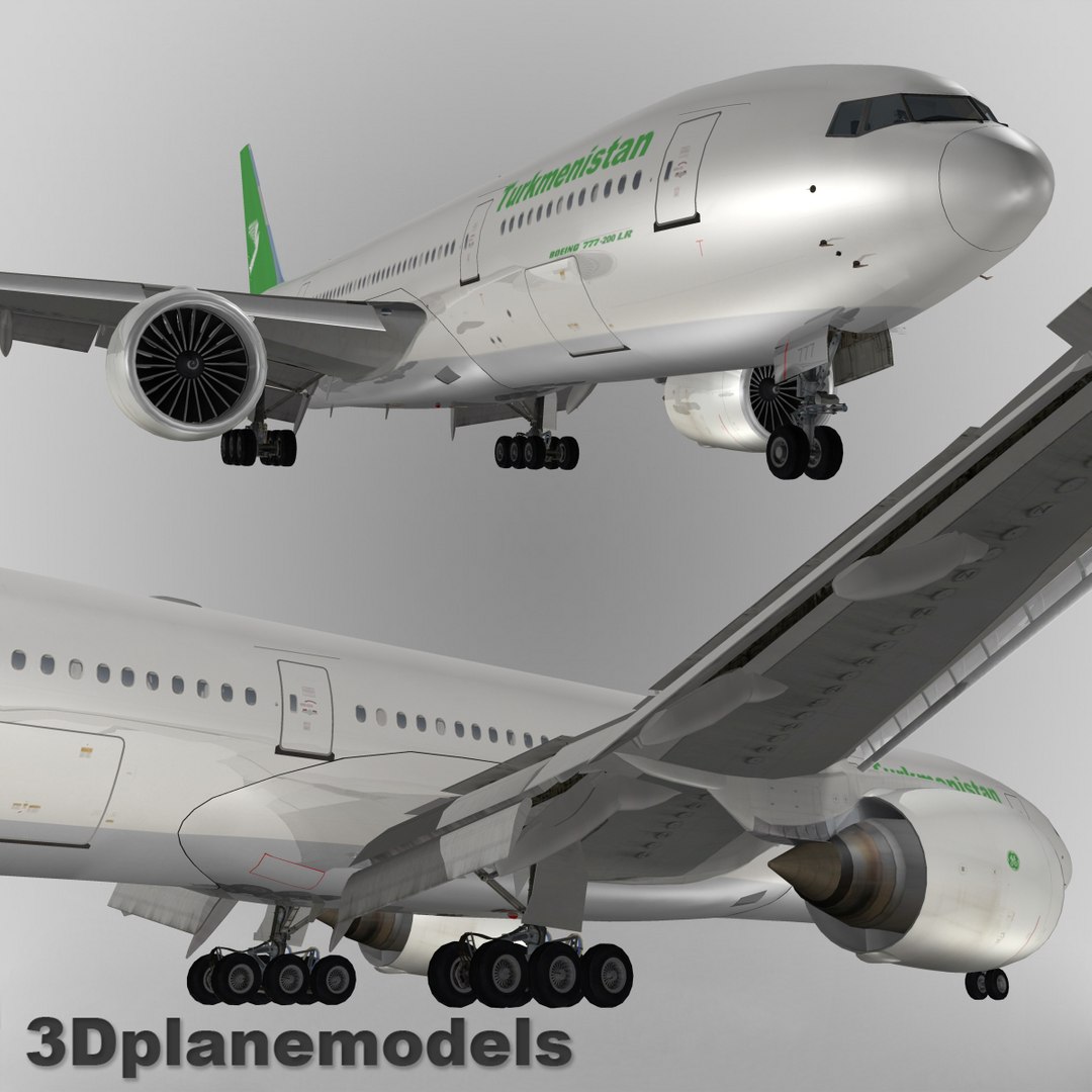 3d Boeing 777-200lr Model