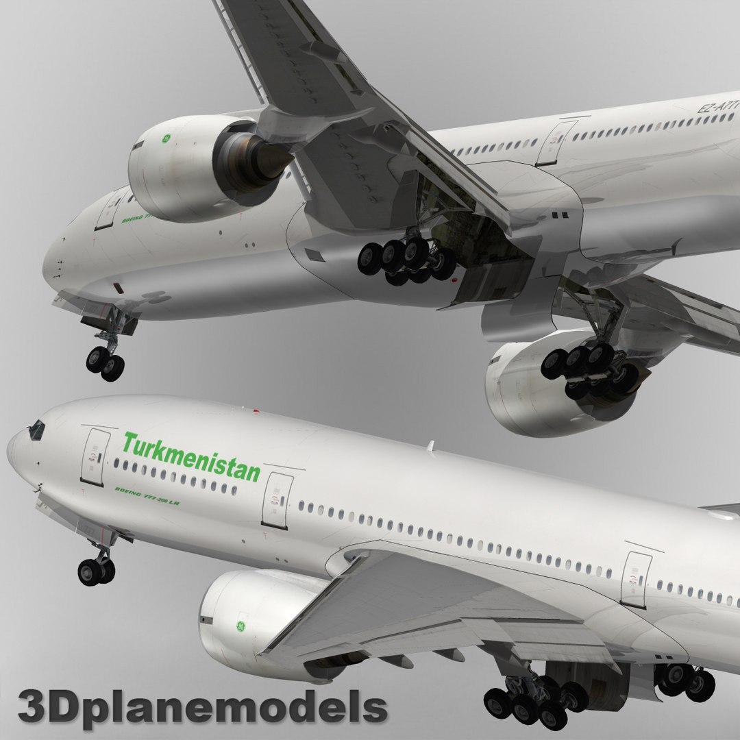 3d Boeing 777-200lr Model