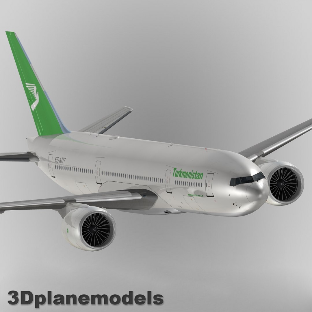 3d Boeing 777-200lr Model