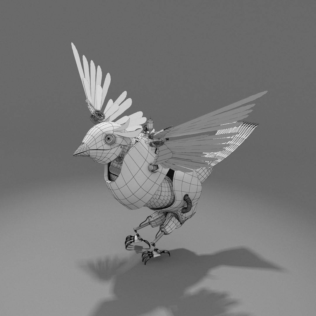 Mechanical Bird Model - TurboSquid 1293210
