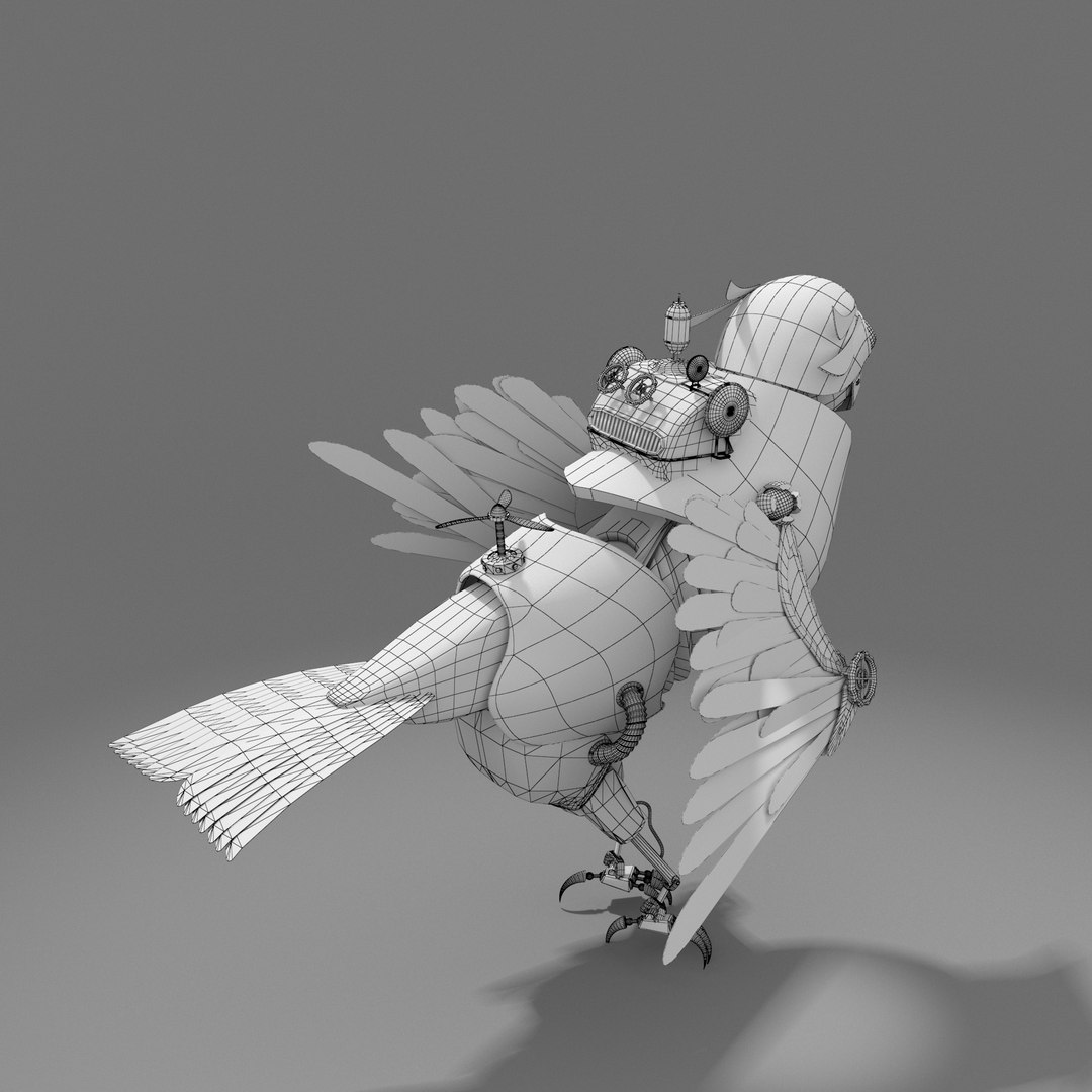 Mechanical Bird Model - TurboSquid 1293210