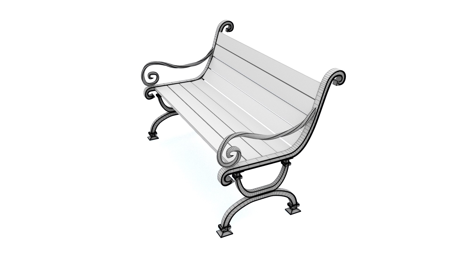 3D bench furniture seat model - TurboSquid 1682487