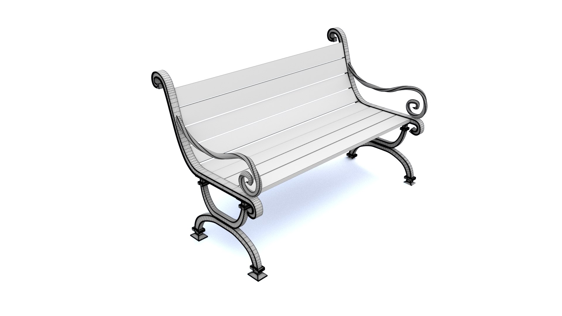3D bench furniture seat model - TurboSquid 1682487