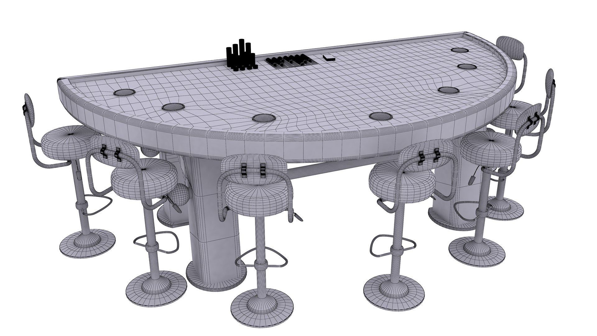3D Blackjack Table - Black - TurboSquid 1907831