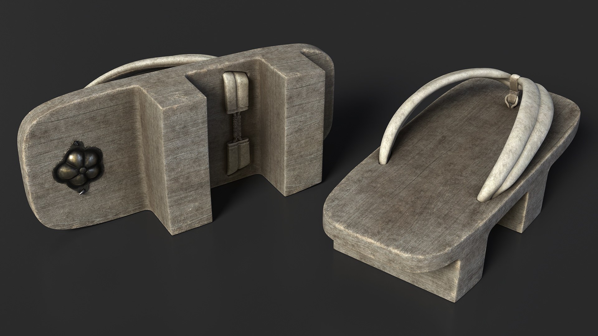 3D Traditional Japanese Clogs Collection model - TurboSquid 2061943