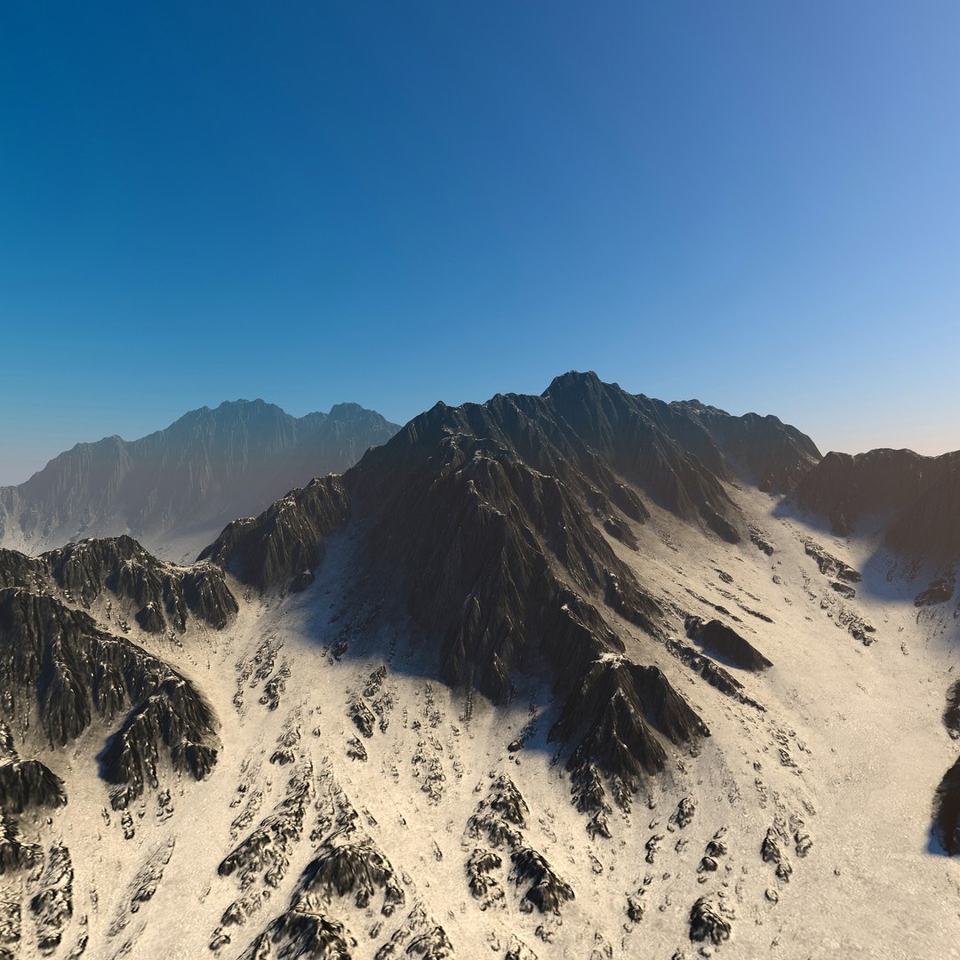 Mountains Snow N3 3D Model - TurboSquid 1962080