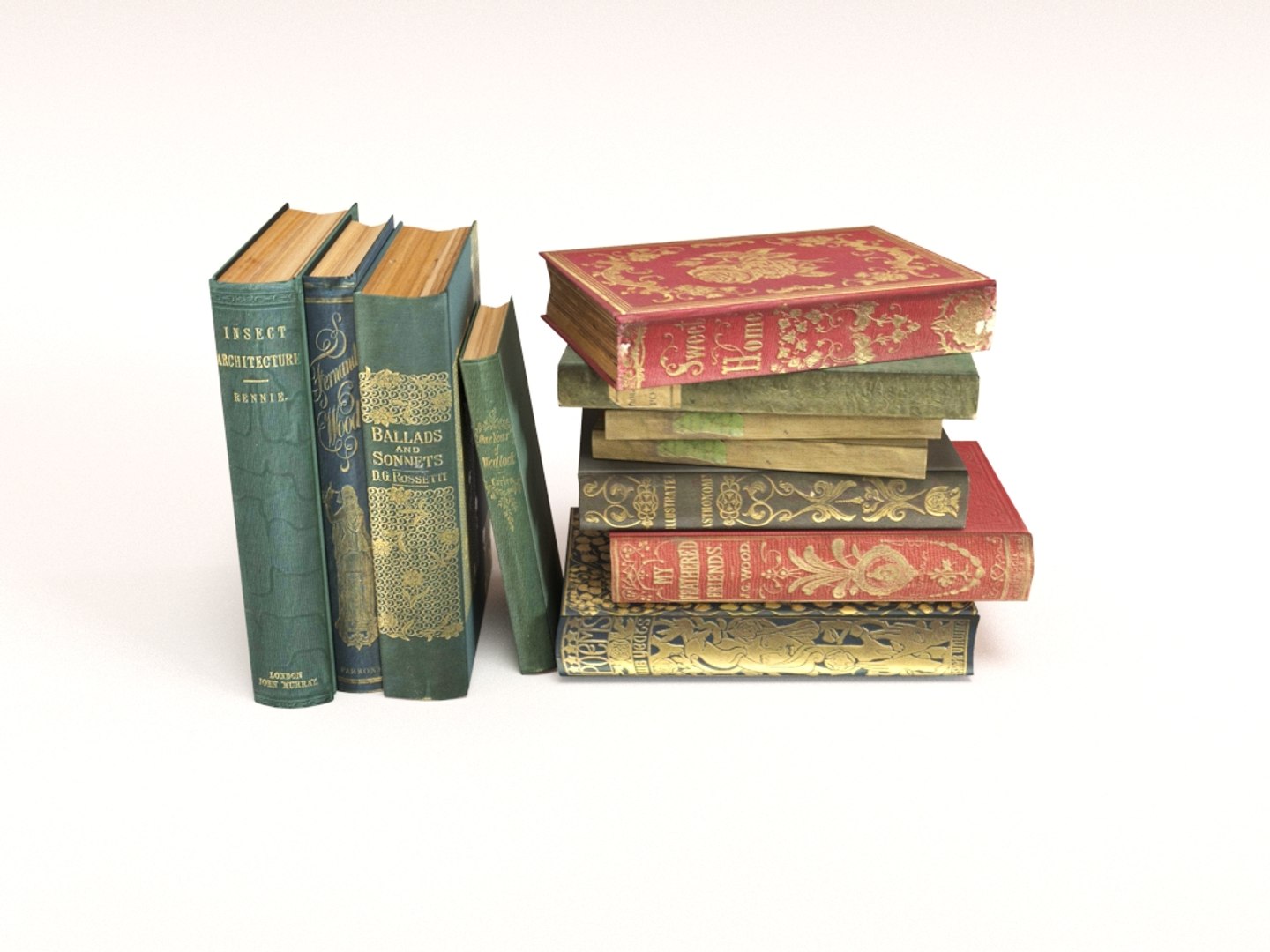 Book Old Shelf 3D Model - TurboSquid 1340346