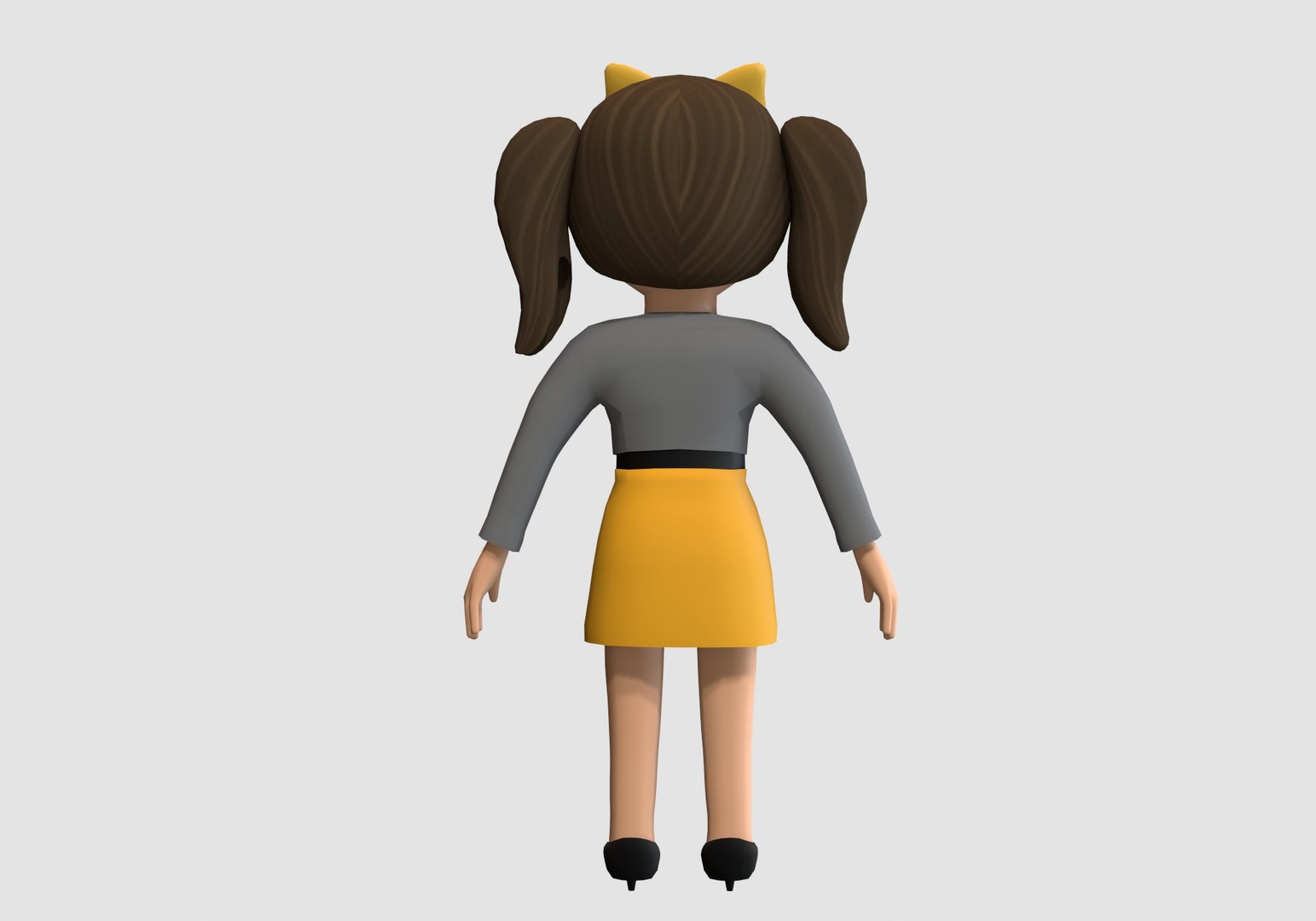 3D Chic Cartoon Girl Model - TurboSquid 1929922